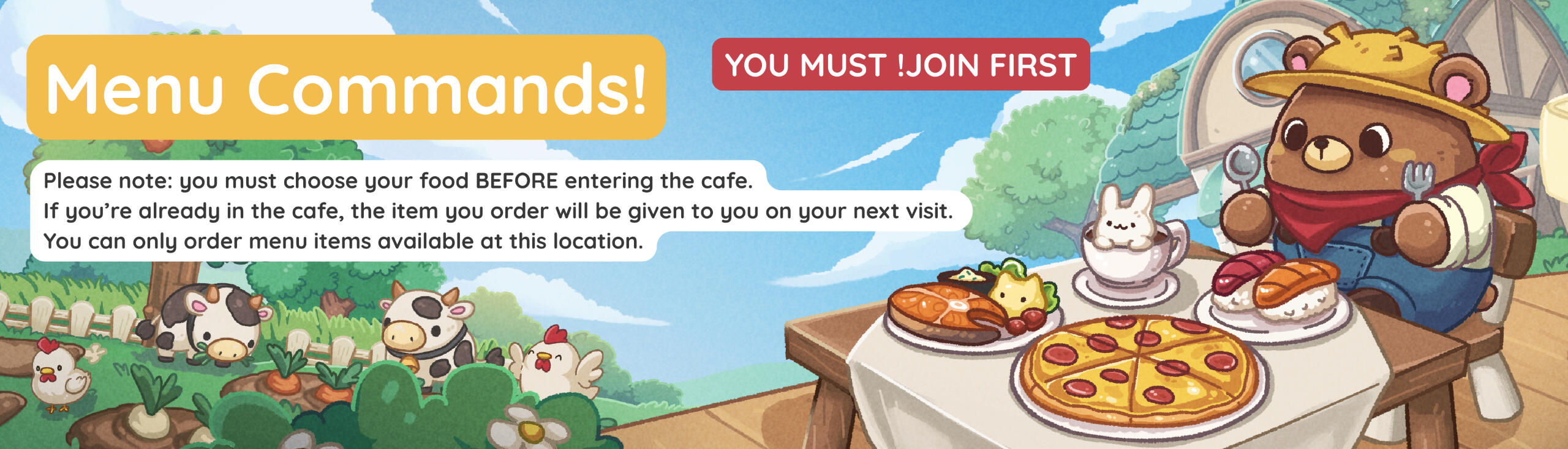 Not Monday Cafe Integration Commands